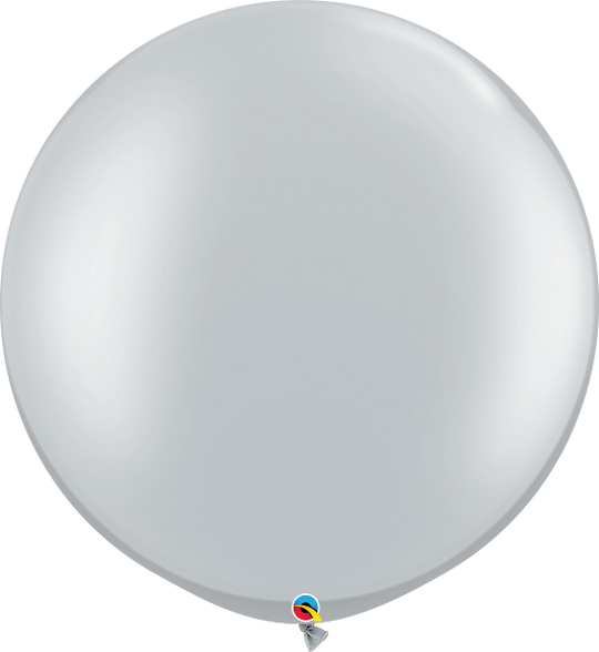 Giant Silver Balloon w/ Paper Tassels – Soiree Love
