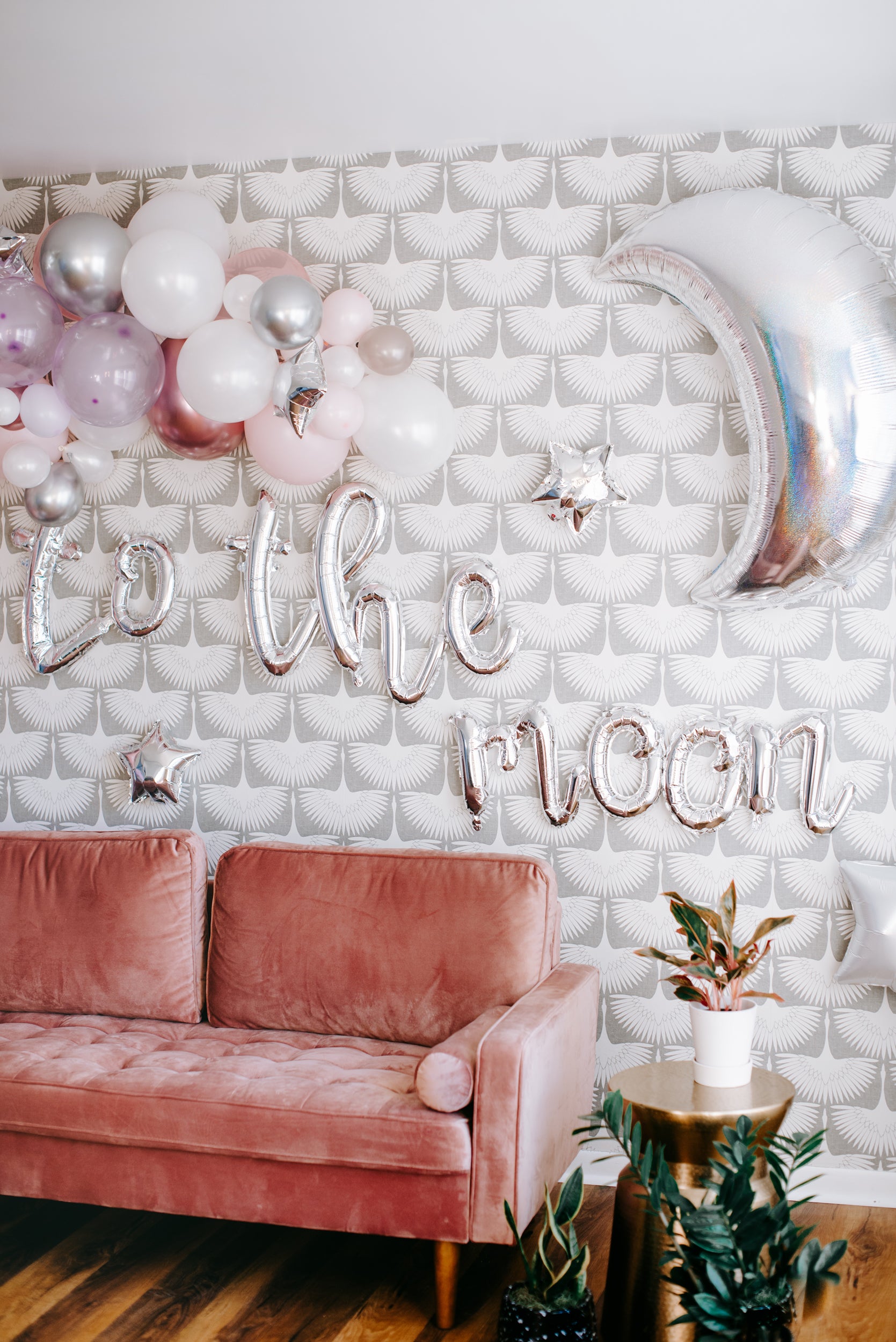 To the Moon Balloon Banner | Galaxy Space Birthday Party Decor ...
