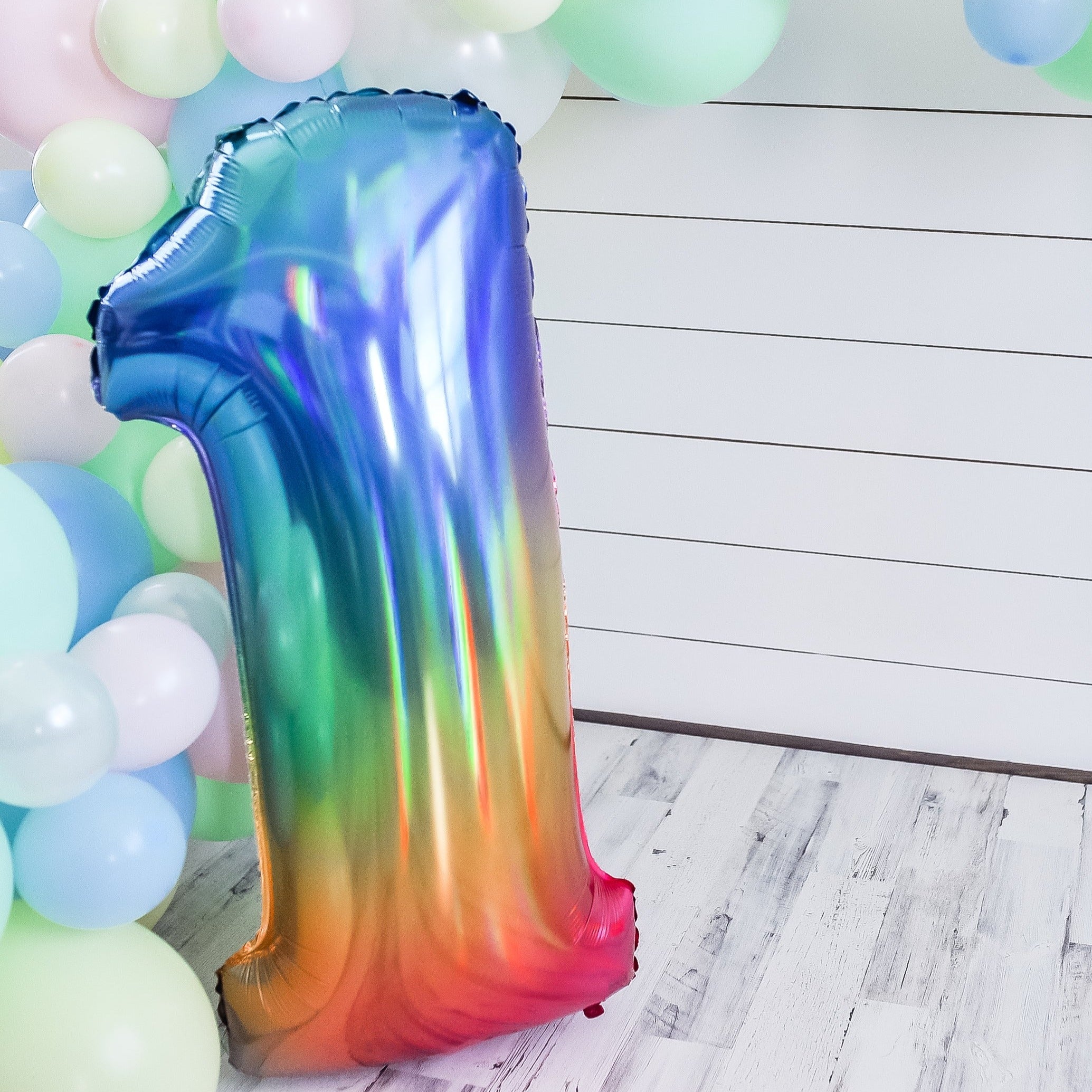 Holographic Rainbow Balloon Number | Giant Balloon Number, First ...