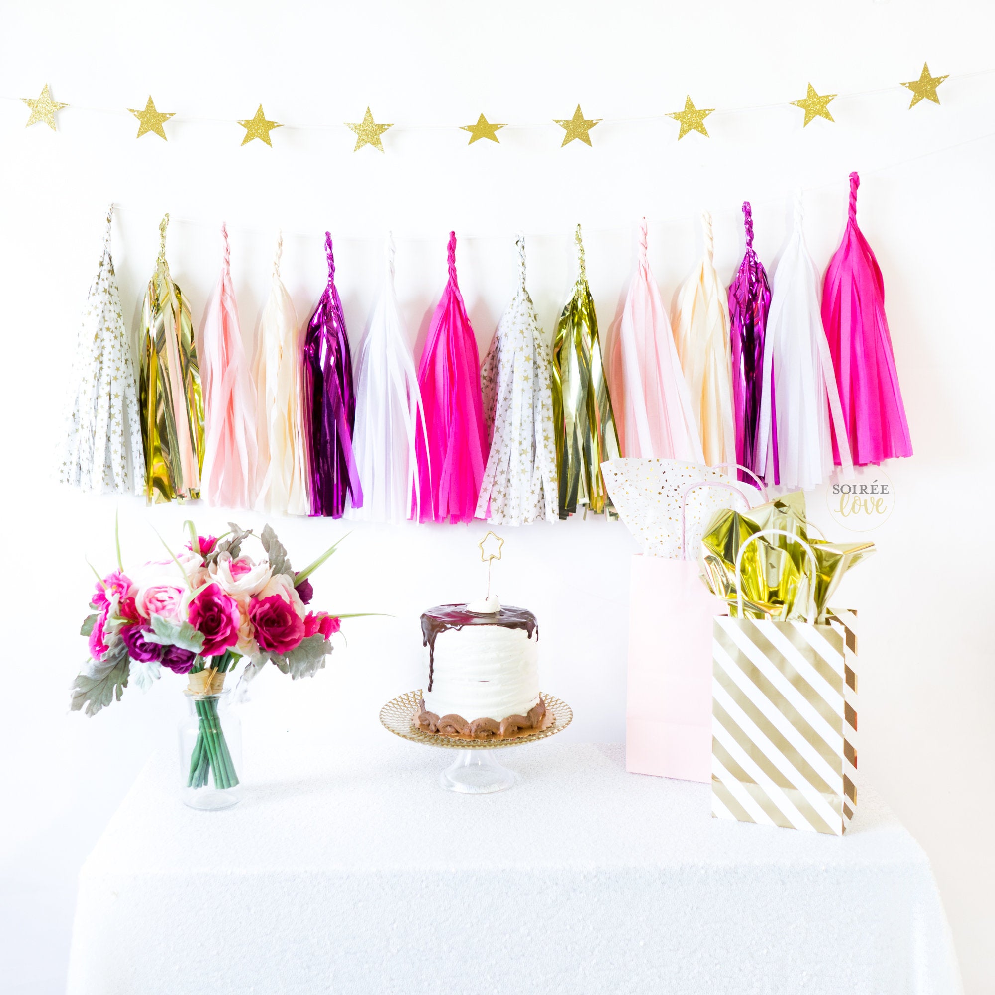 Pink Graduate Paper Tassels | Pink Gold Graduation Party Decor 2021 ...