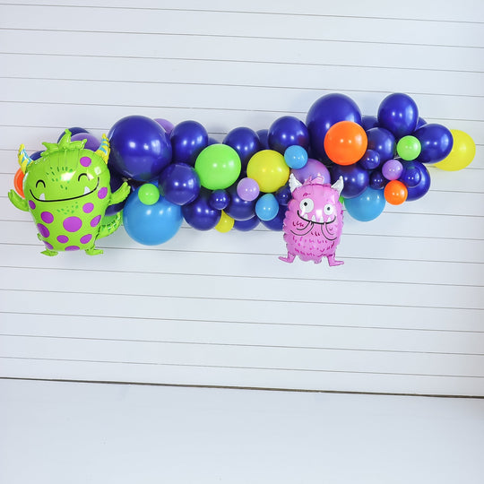 DIY Little Monsters Balloon Garland | DIY Monsters Arch, Monsters Party ...